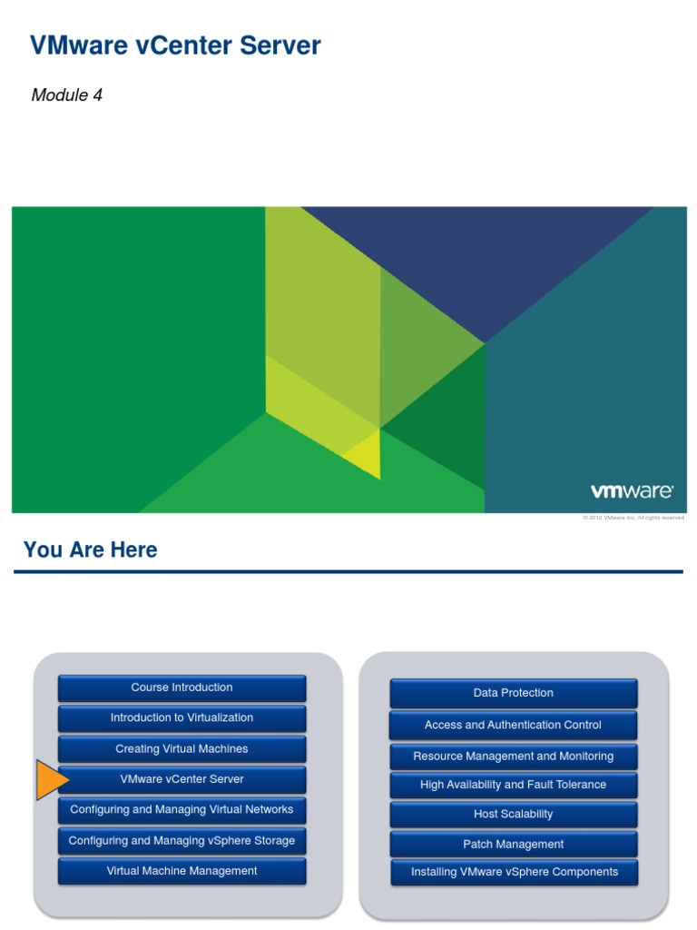 Module - 4 Vmware Vcenter Server | PDF | V Mware | Server (Computing)
