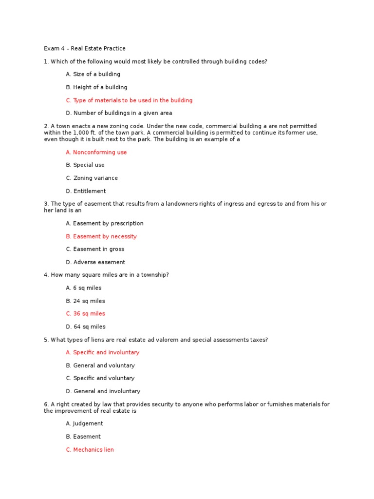 Professional Practice Questions | PDF | Easement | Real Estate Law