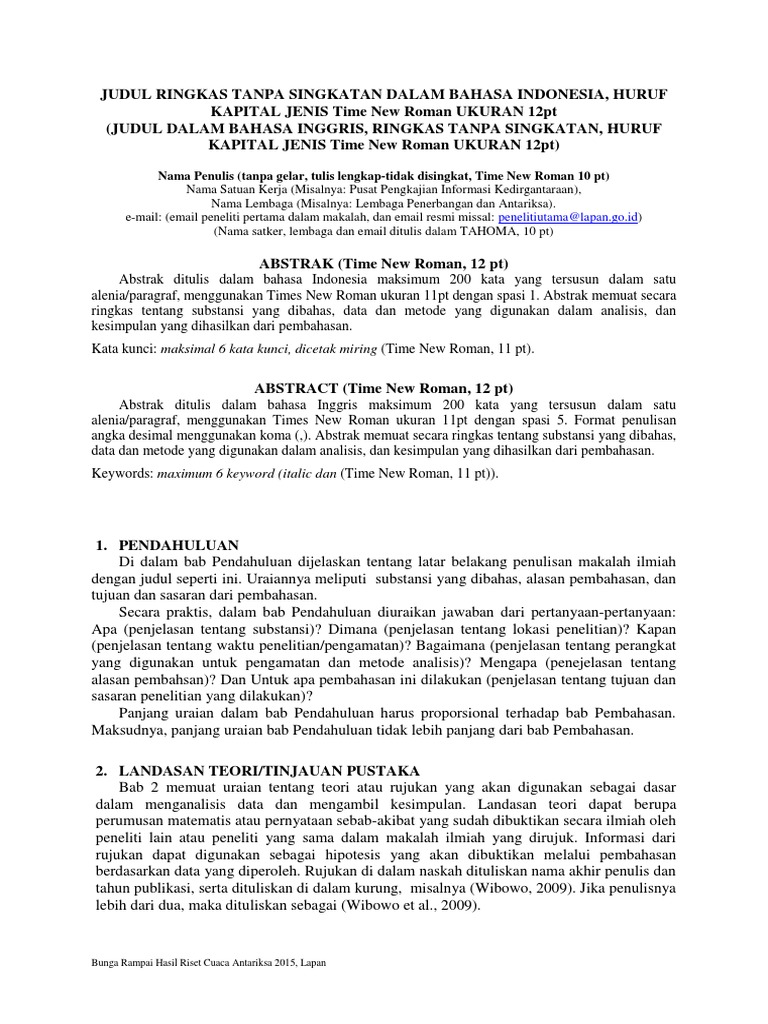 Format Template Buku Bunga Rampai Hasil Riset CA 20151 | PDF | Metode ...