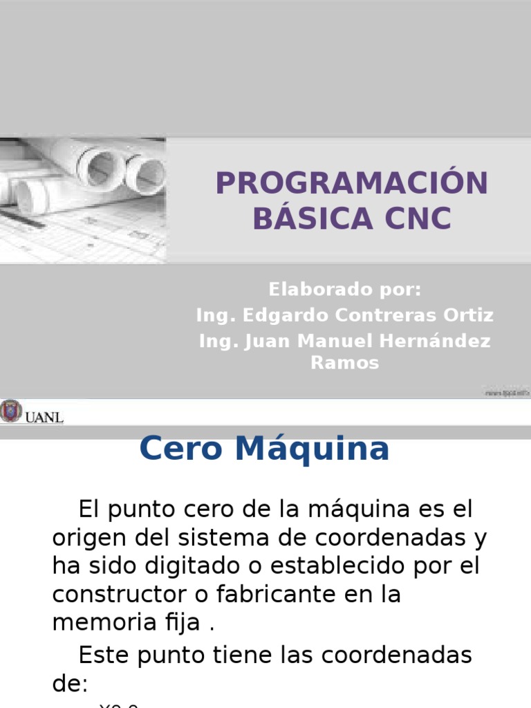 Programacion Basica CNC | PDF | Control numerico | Movimiento (física)