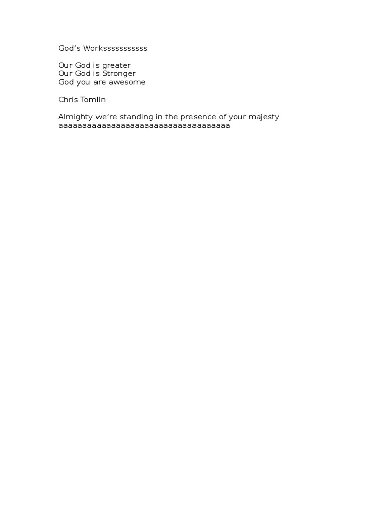 God's Works | PDF