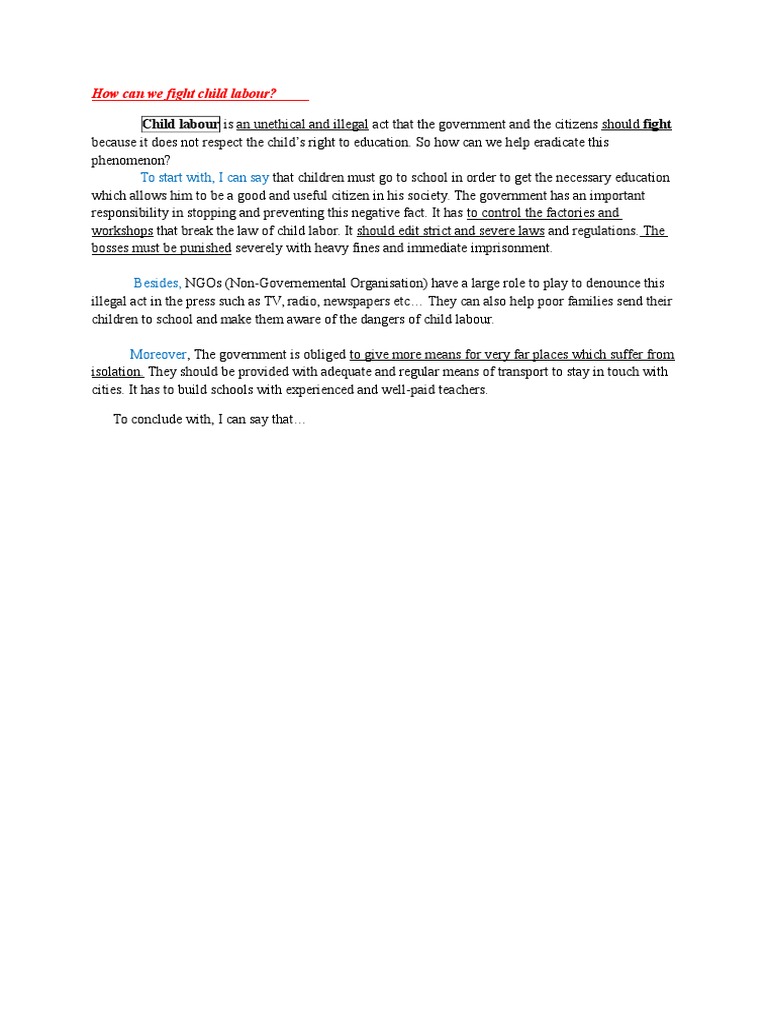 Strategies to Combat Child Labour | PDF
