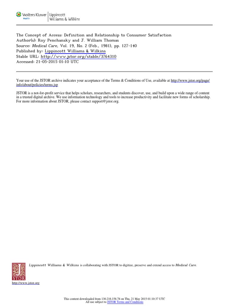 The Concept of Access: Definition and Relationship To Consumer ...