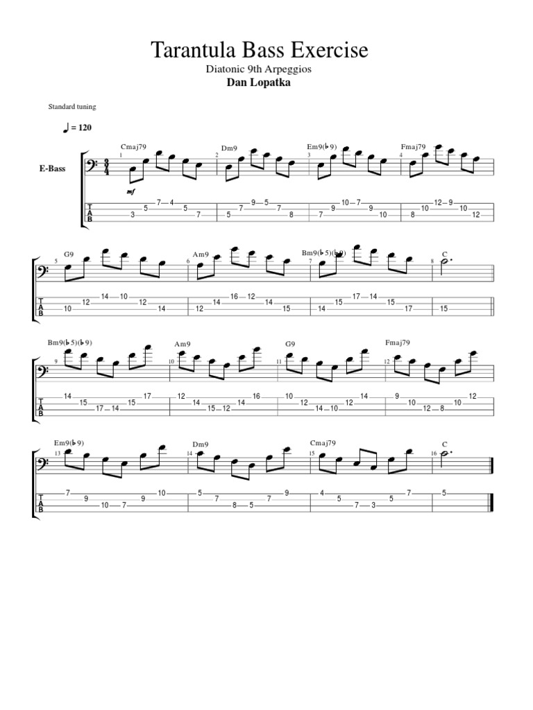 Tarantula Bass Exercise | PDF