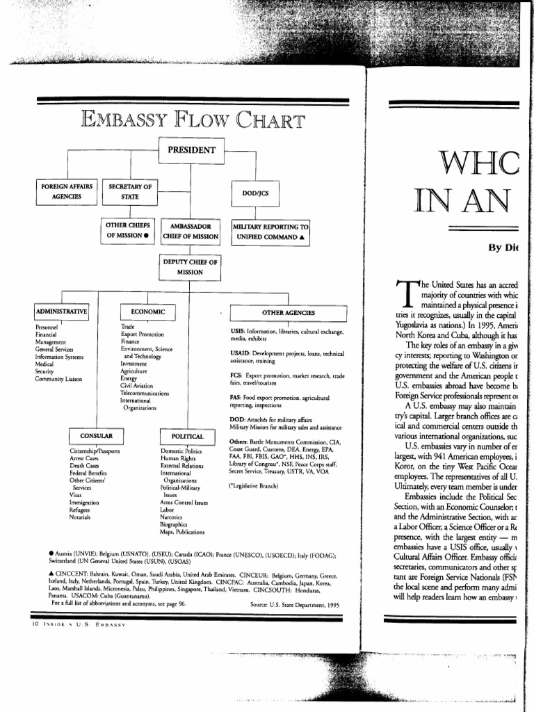 Inside A U.S. Embassy - Flow Chart and Personnel | PDF