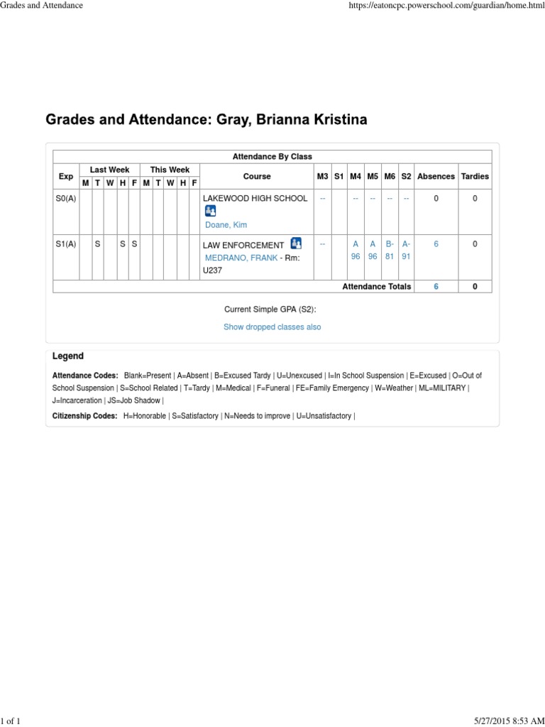 Grades and Attendance | PDF
