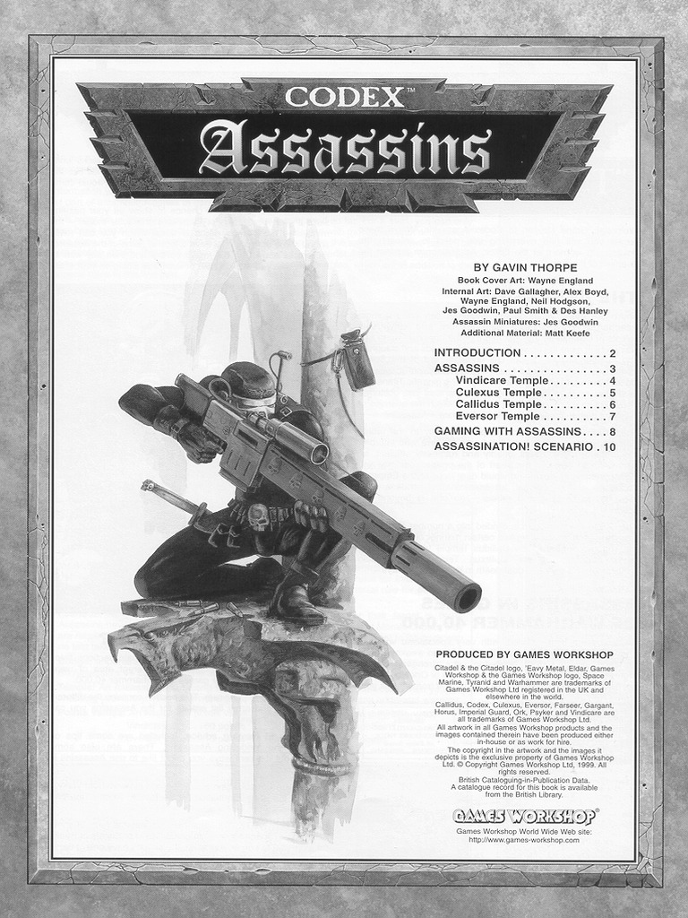 Wh40k - 3rd Edition - Codex Assassins | PDF | Space Opera Games | Leisure