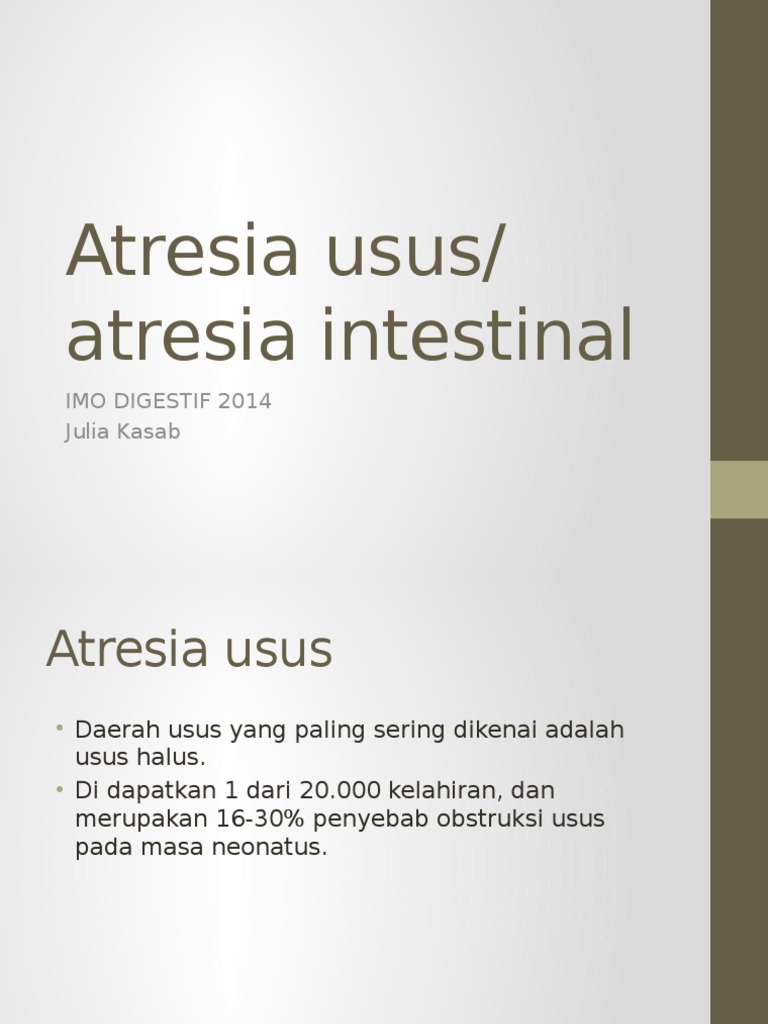 2 Atresia Intestinal (Gastrointestinal) | PDF