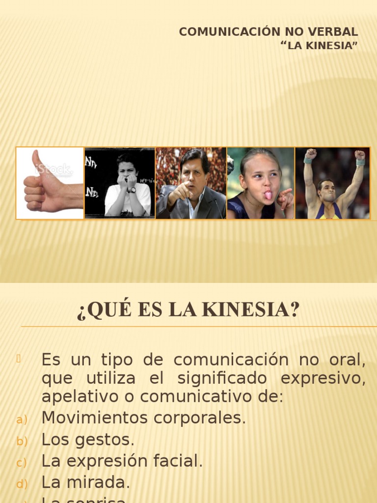 La Kinesia | PDF | Expresión facial | Comunicación no verbal