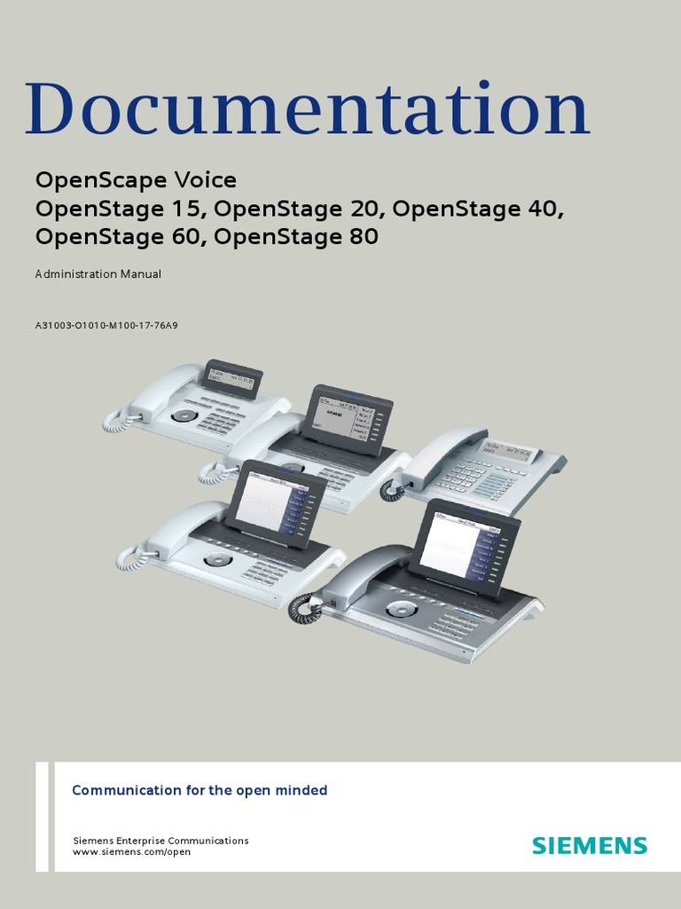 Administration Manual OpenStage OpenScape Voice | PDF | Telephone ...