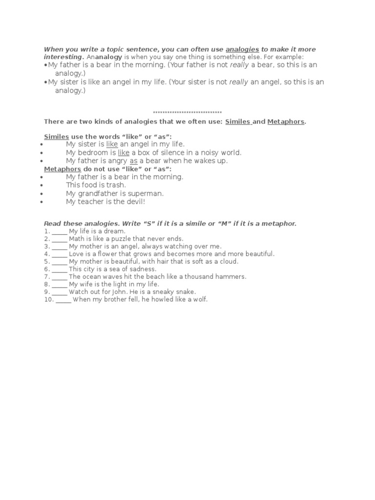 Understanding Metaphors and Similes | PDF