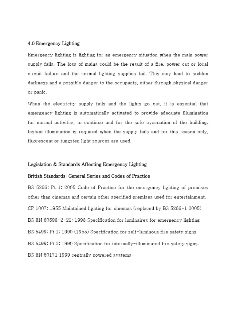 Emergency Lighting | PDF | Lighting | Switch