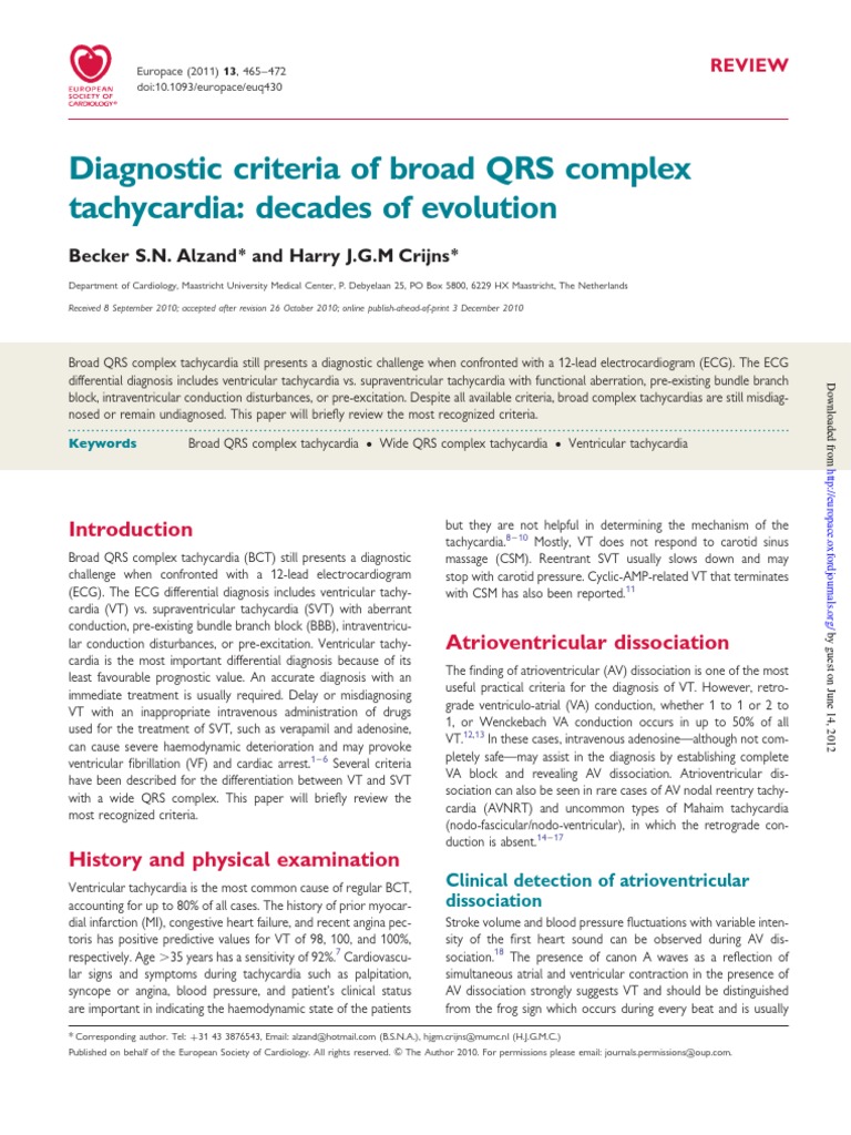 VT Criteria | PDF | Electrocardiography | Cardiac Arrhythmia