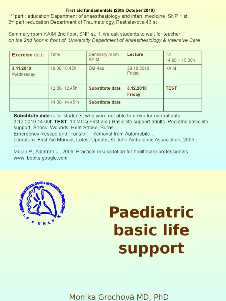 Pediatric BLS | PDF | Cardiopulmonary Resuscitation | First Aid