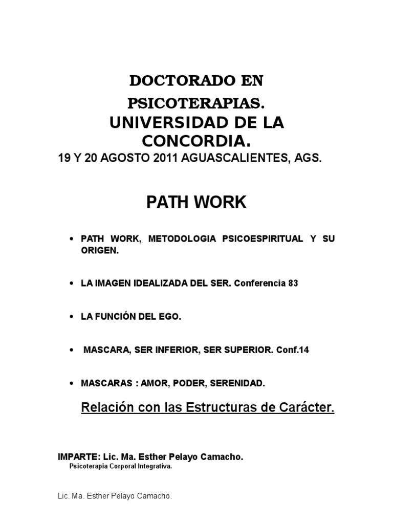 Método Path Work | PDF | Felicidad | Amor