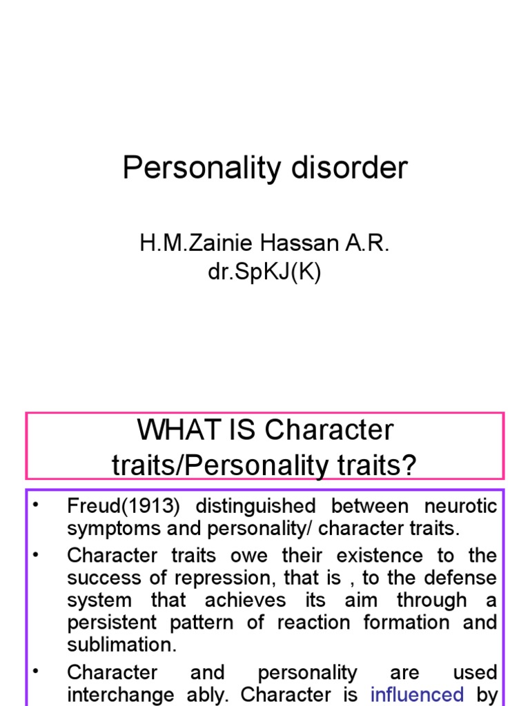 Disorder of Personality and Behavior | PDF | Personality Disorder ...