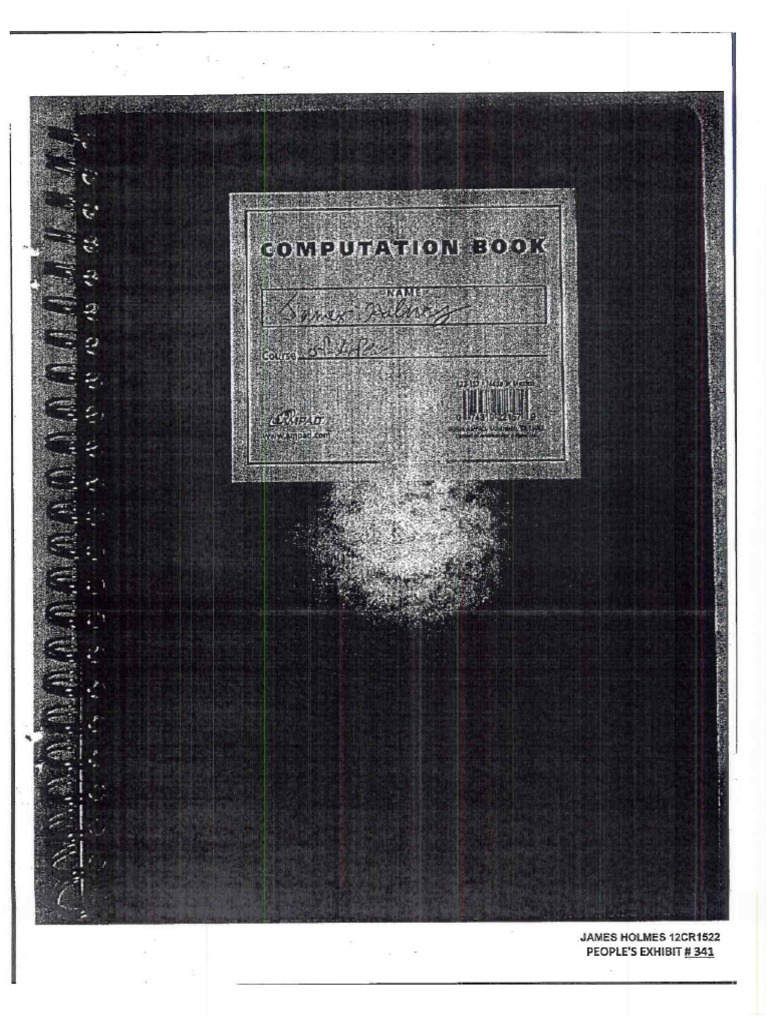 James Holmes Notebook | PDF