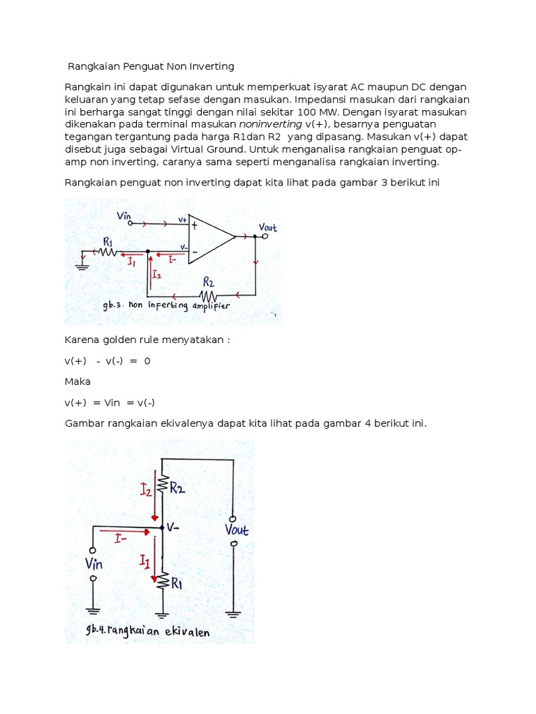 Rangkaian Penguat Non Inverting | PDF