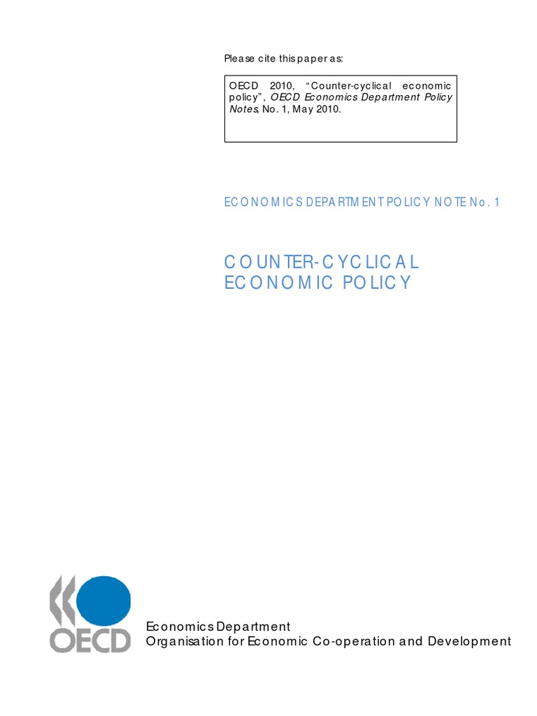 Counter-Cyclical Economic Policy: Economics Department Policy Note No ...
