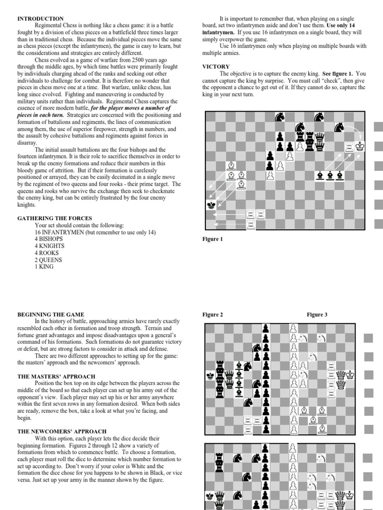 Regimental Chess Rule-Book | PDF | Infantry | Wars & Military