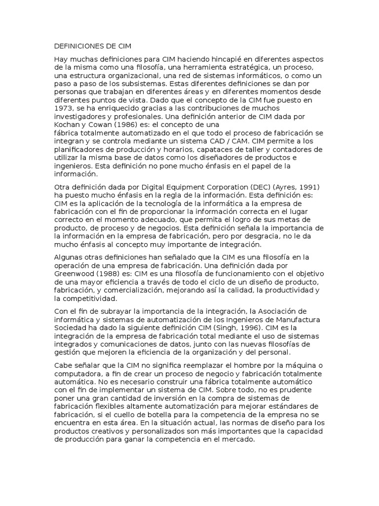 Explorando las definiciones de CIM y sus enfoques basados en sistemas e ...
