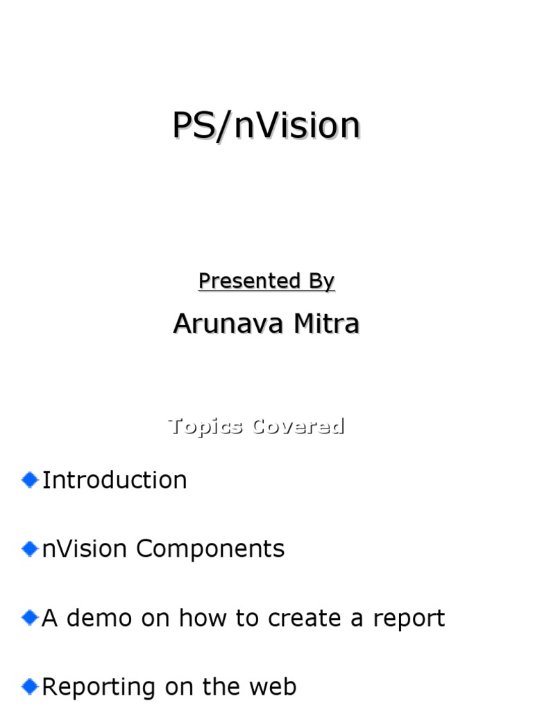 PS/nVision: Build Reports in Excel from PeopleSoft Data | PDF ...