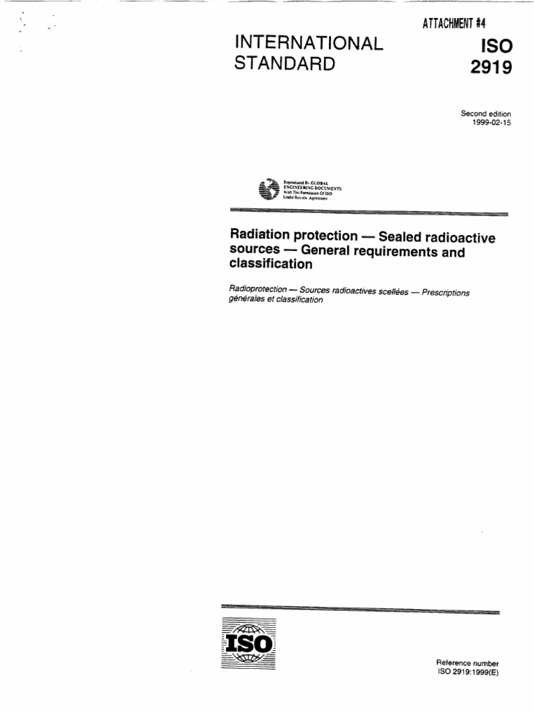Iso 2919 (1999) | PDF | International Organization For Standardization ...