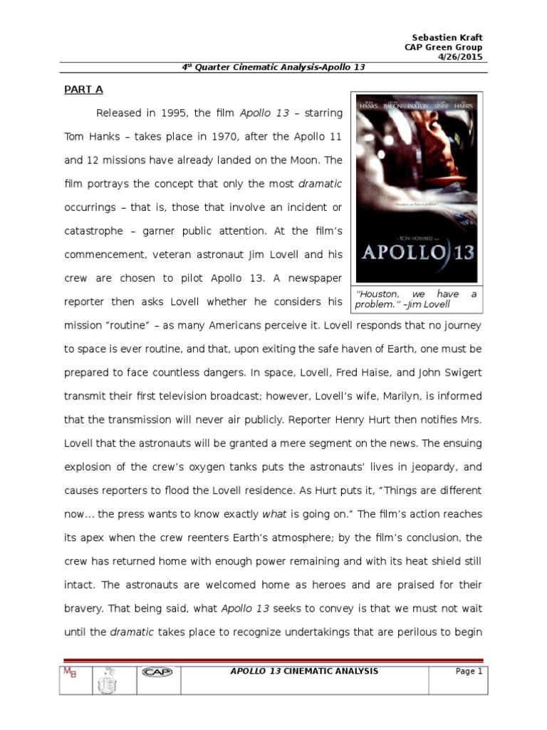 Apollo 13 Film Analysis and Review | PDF | Apollo Program | Missions To ...