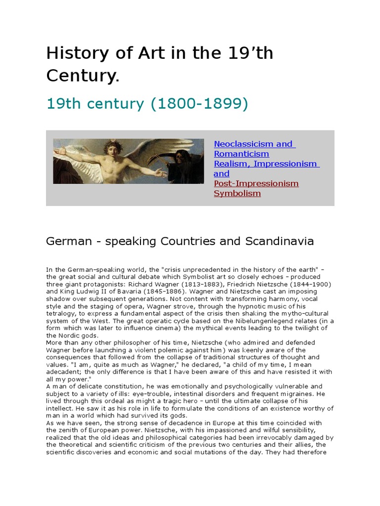 19th Century Art Movements Overview | PDF | Richard Wagner | Friedrich ...
