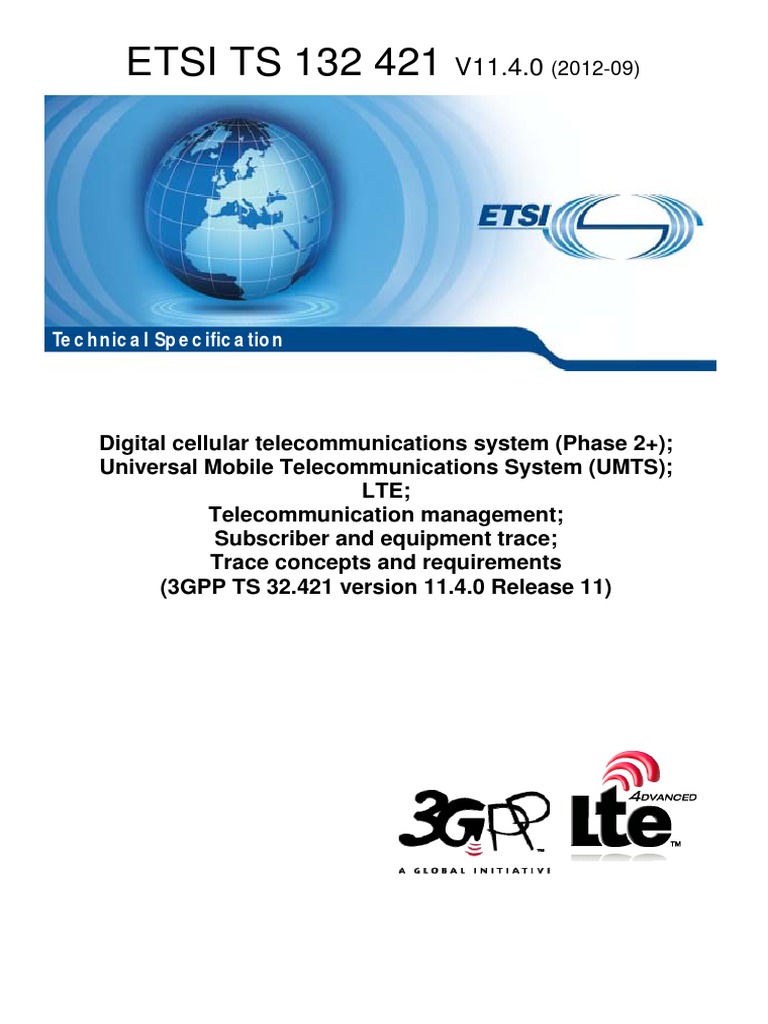 3GPP TS 32.421 - Subscriber and Equipment Trace | PDF | Ip Multimedia Subsystem | 3 Gpp