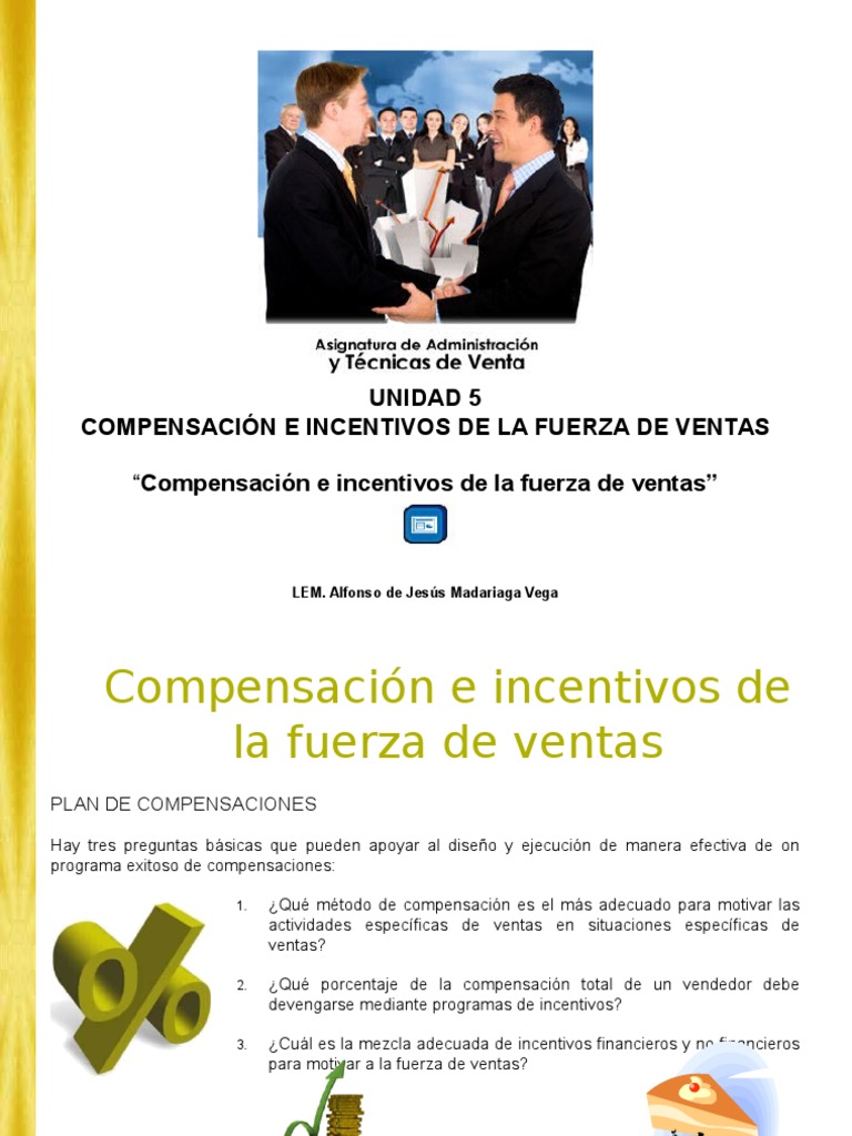 51 - Pre - Compensación e Incentivos de La Fuerza de Ventas - PPSX | PDF | Toma de decisiones ...