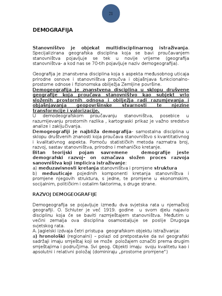 DEMOGRAFIJA | PDF