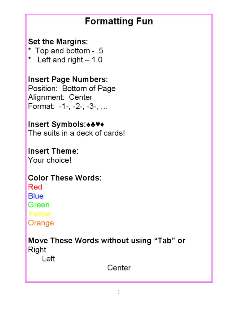Document Formatting Tips and Tricks | PDF