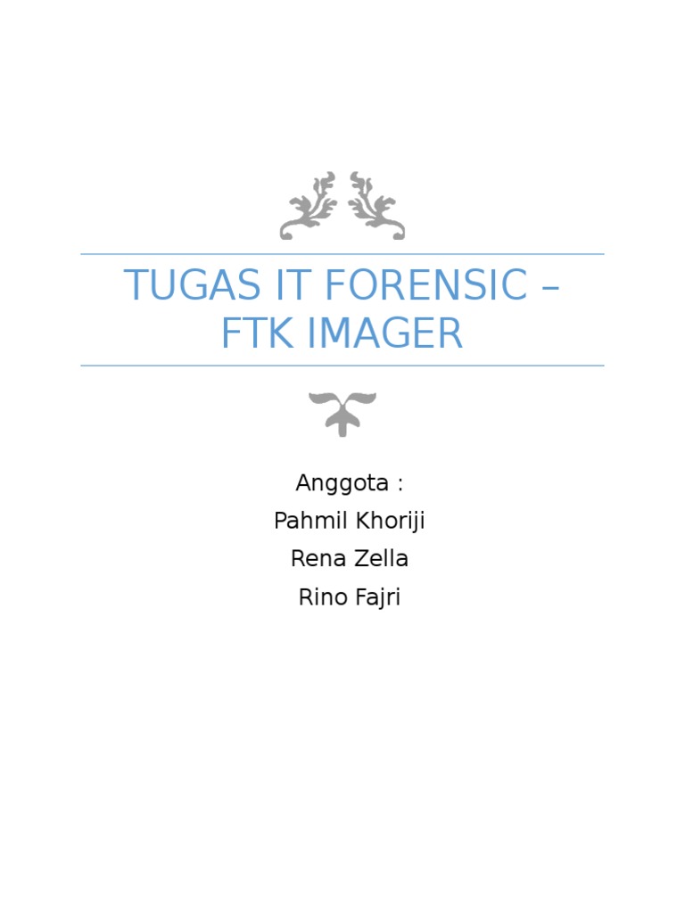 Report FTK Imager | PDF | Komputer