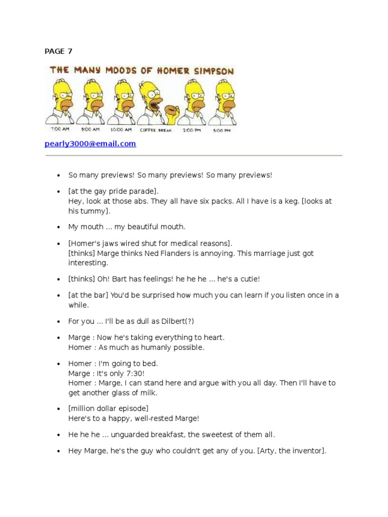 The Simpson Quotes 7 | PDF | Bart Simpson | Lisa Simpson