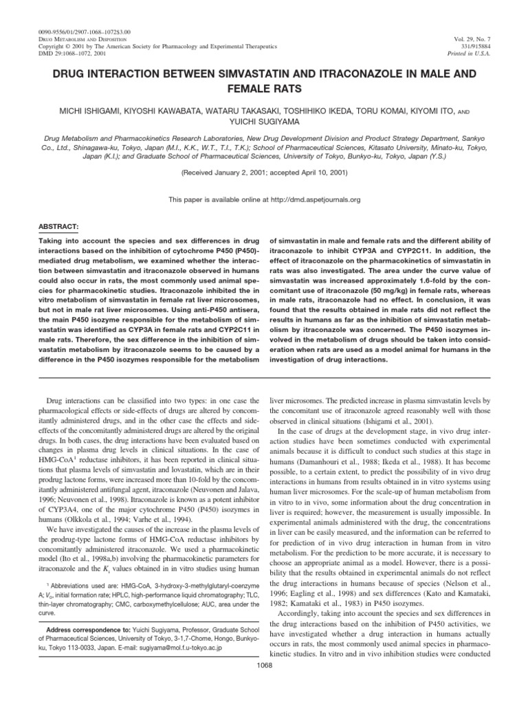 Drug Interaction | PDF | Cytochrome P450 | Pharmacokinetics