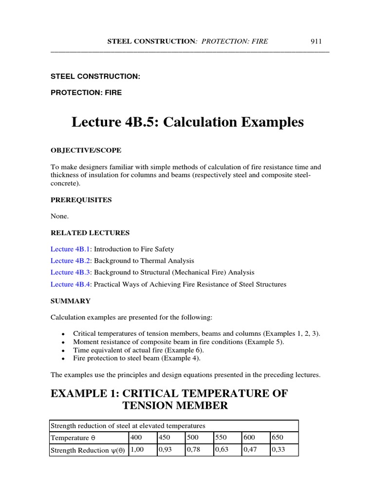 Lecture 4B.5: Calculation Examples: Example 1: Critical Temperature of ...