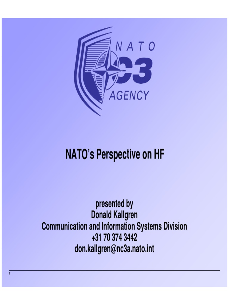 NATO High-Frequency Standards Overview | PDF | Equalization (Audio ...