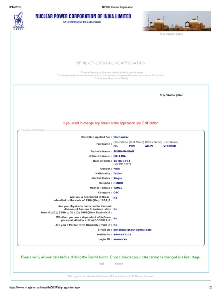 NPCIL Online Application Guide | PDF | Finance & Money Management ...