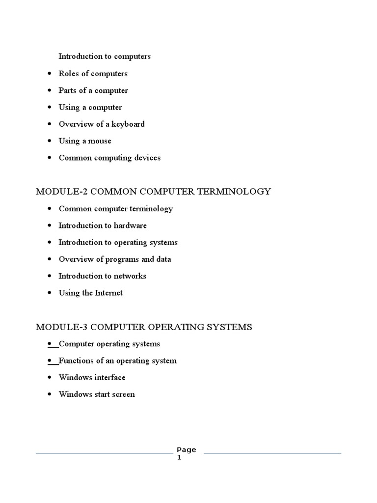 Digital Literacy Course Outline | PDF | Email | Internet