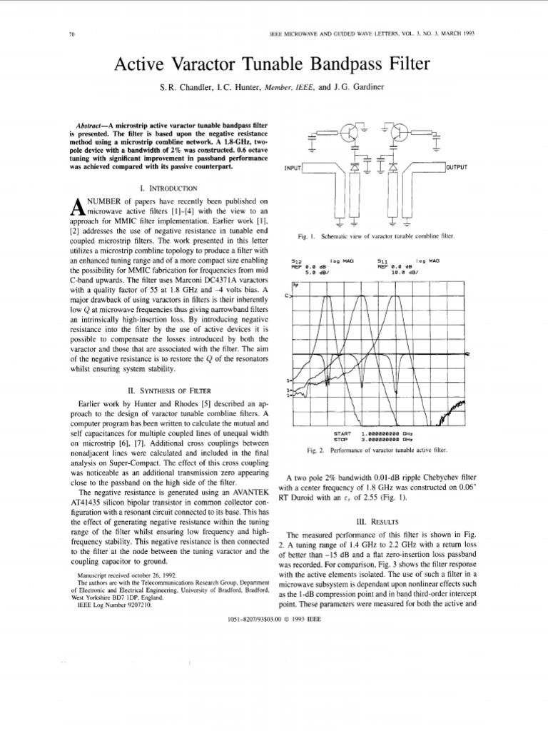 cb5 Tuned 1993 PDF | PDF | Electronic Filter | Bandwidth (Signal ...