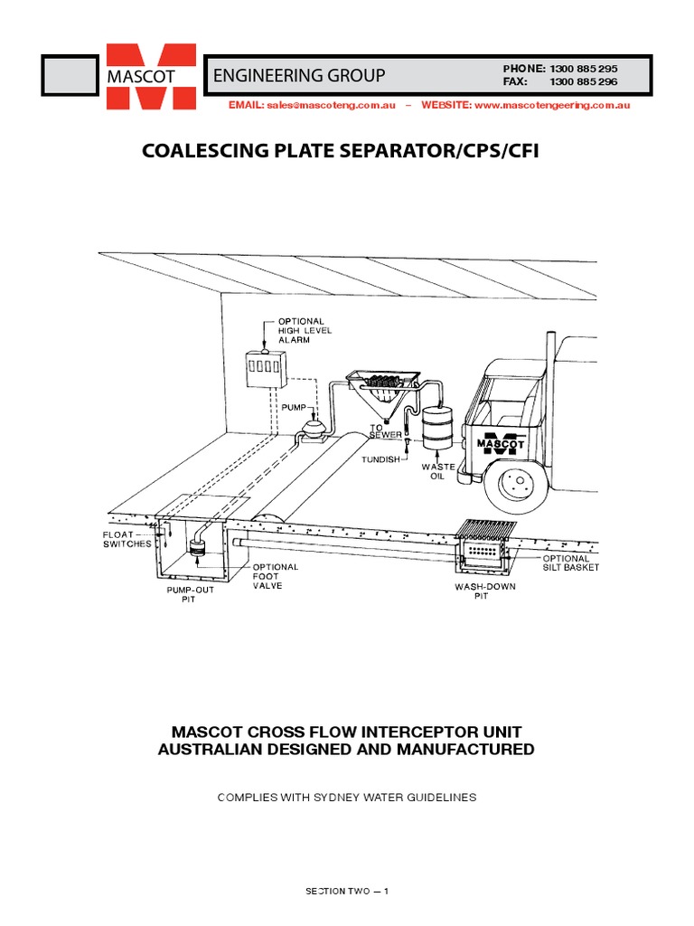 Mascot Coalescing Plate Separator Units | PDF | Sanitary Sewer | Pump