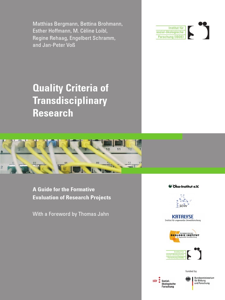 2005 - Quality Criteria of Transdisciplinary Research | PDF | Evaluation | Educational Assessment