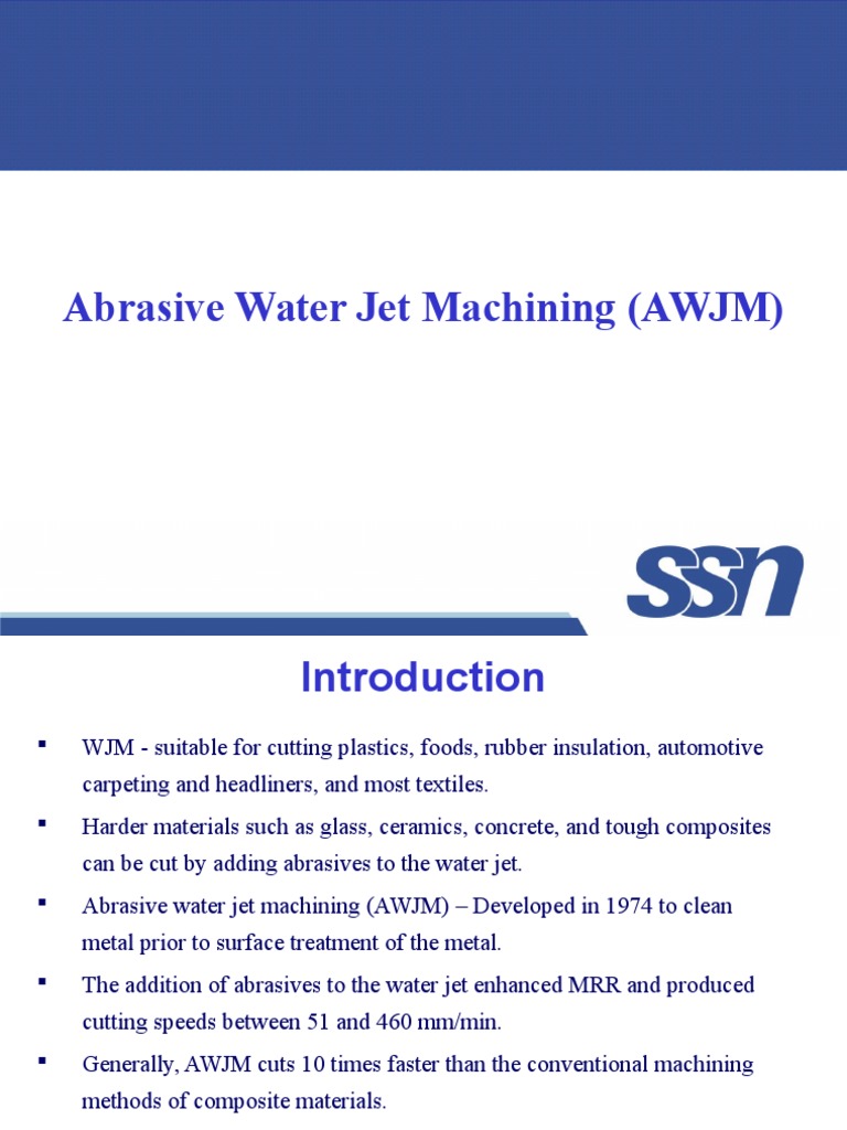 AWJM | PDF | Machining | Abrasive