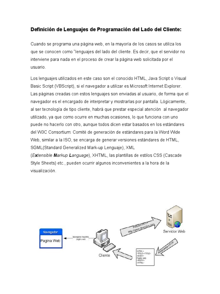 Definición de Lenguajes de Programación Del Lado Del Cliente | PDF ...