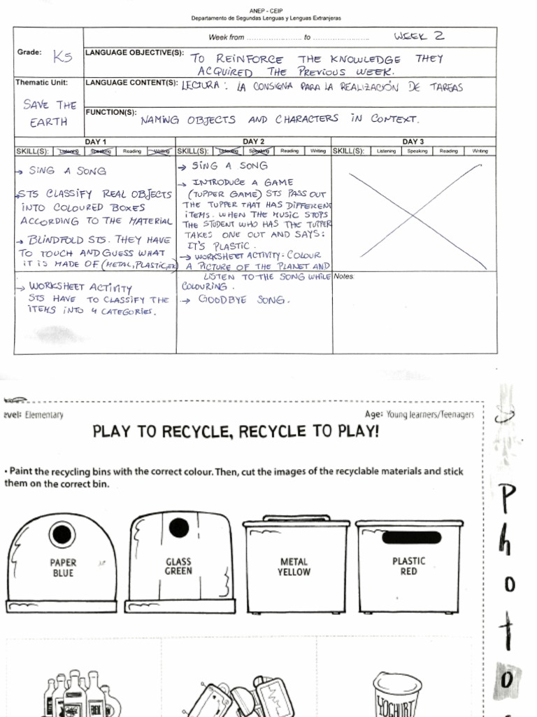 Lesson Plan Sequences: Save The Earth 2015 | PDF