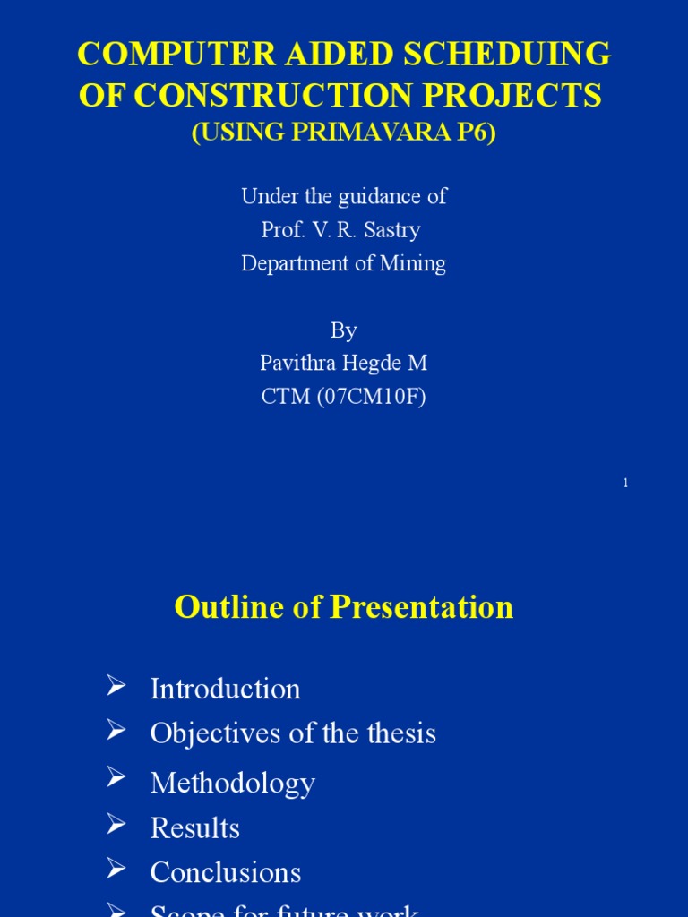 Scheduling Using Primavera | PDF | Scheduling (Production Processes ...