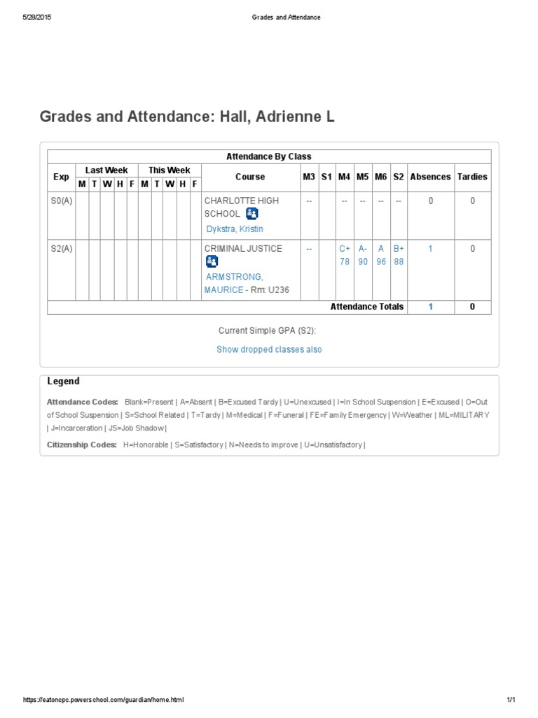 Grades and Attendance | PDF