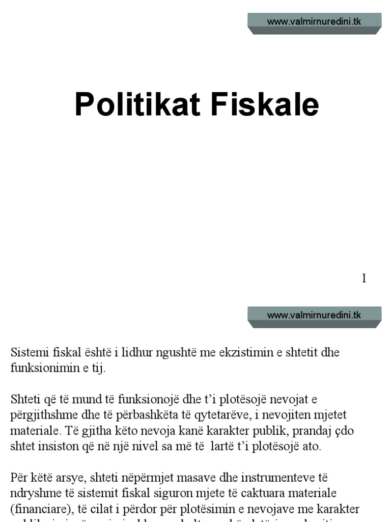 Politikat Fiskale | PDF