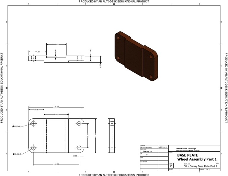 Base Plate Design for Wheel Assembly | PDF